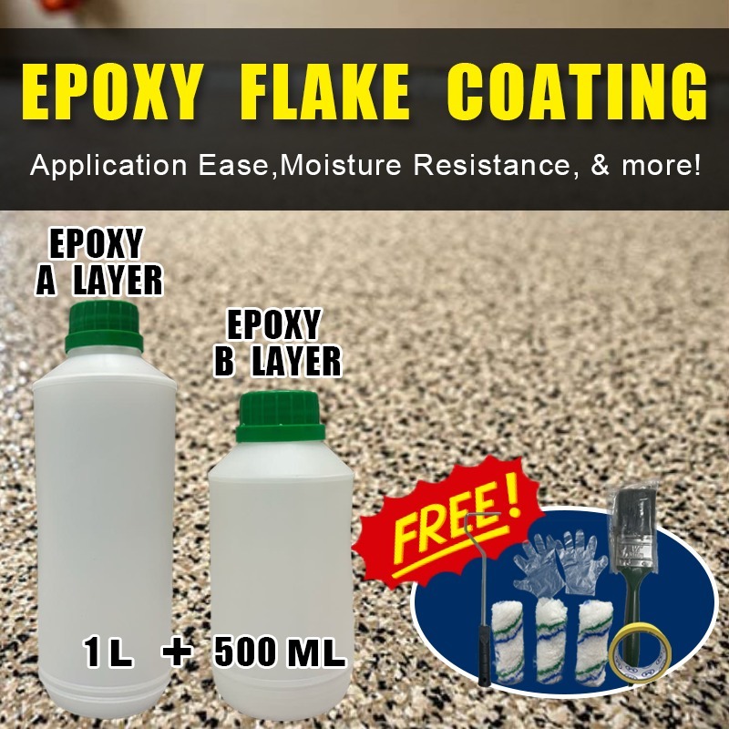 1L + 500ML Epoxy Waterproofing Coating DIY Set | Flooring Staircase ...