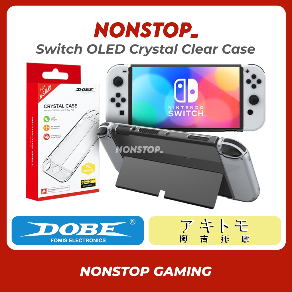 DOBE AKITOMO Nintendo Switch OLED Crystal Case TPU Protective Transparent Casing TNS-1133B TNS ...
