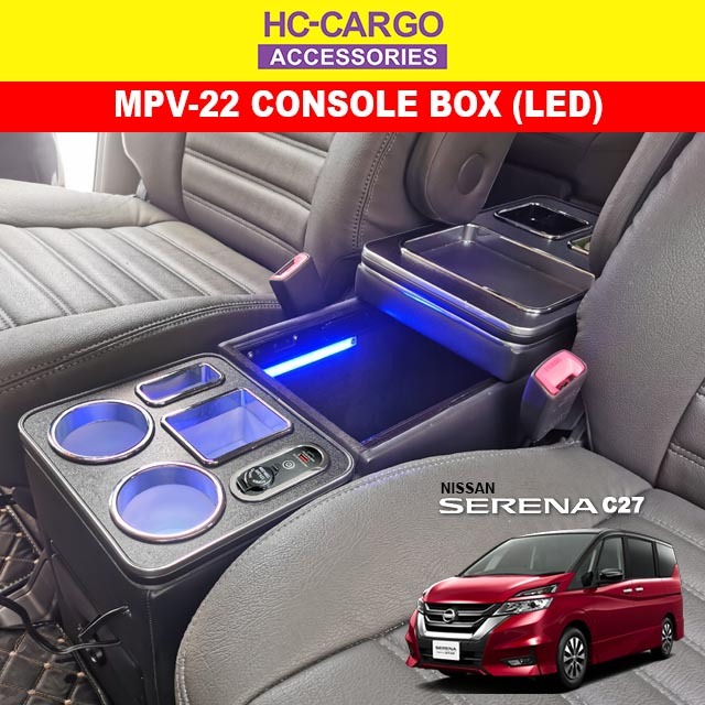Nissan Serena C27 2016 - Present Console Box Atmosphere light / USB Charging port / Cig Lighter ...
