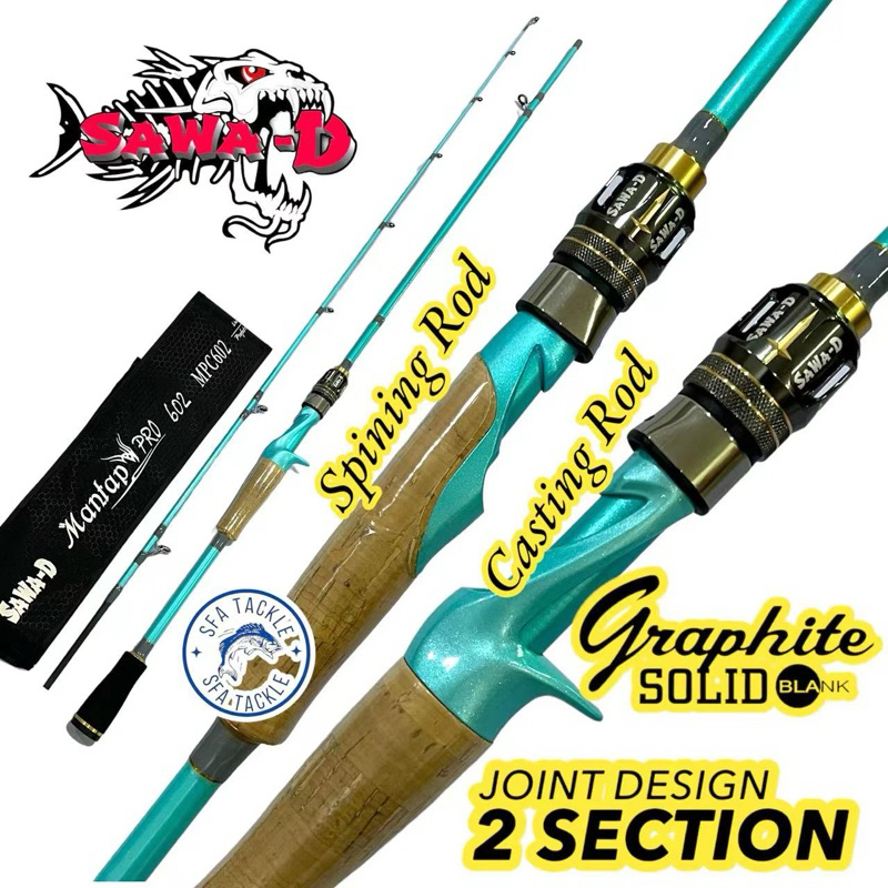 ***SAWA~D MANTAP PRO SPINNING(SP)& BAITCASTING(BC) ROD | Shopee Malaysia
