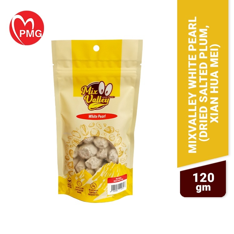 [MIXVALLEY] White Pearl 120gm Pack - (Dried Salted Plum, Xian Hua Mei) | Shopee Malaysia