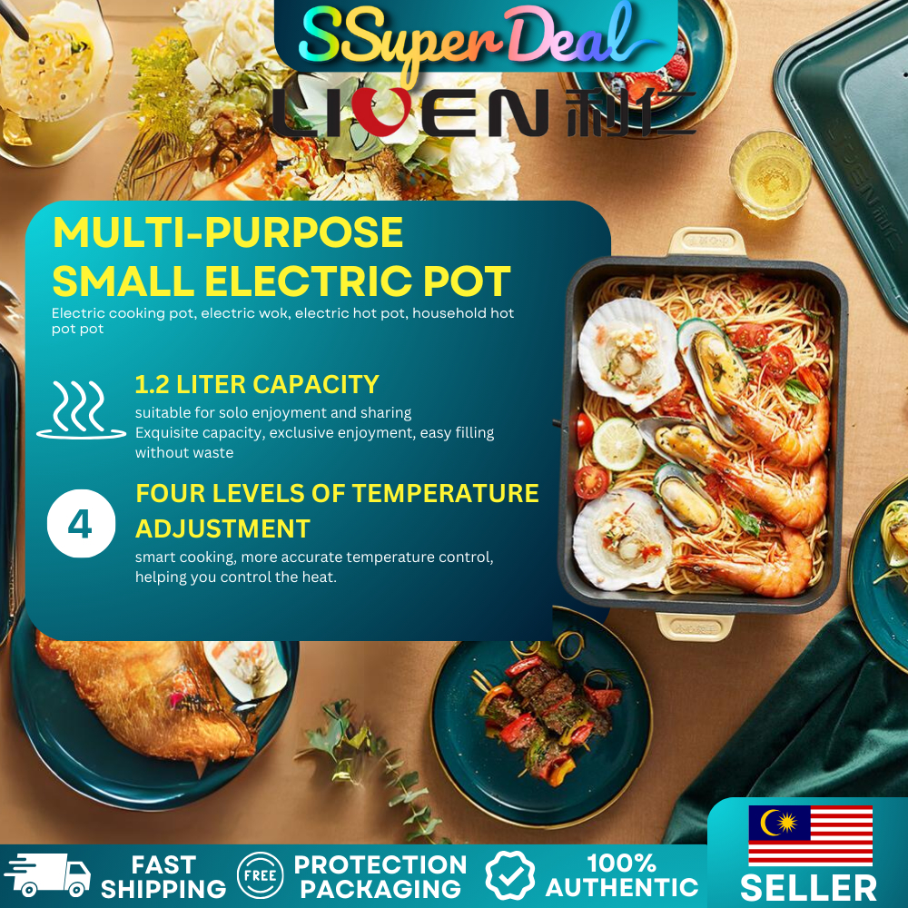 LIVEN 4.3L Multifunction Cooking Pot (Fry, roast, bake, stew, boil ...