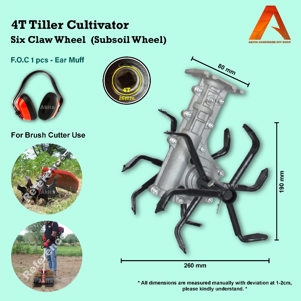 4T Tiller Cultivator Weeding Wheel Ripper Wheel Subsoil Wheel Grass ...