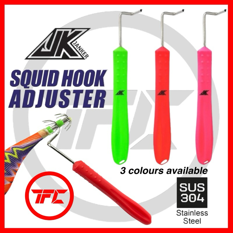JK JANKER Squid Hook Adjuster 304 Stainless Steel Reshaping Tune Egi Candat Jig Tool Bent Safely ...
