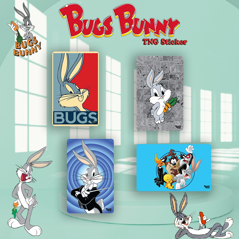 Bugs Bunny TNG Sticker - Tng Touch N Go/Bank Card Sticker Cover ...