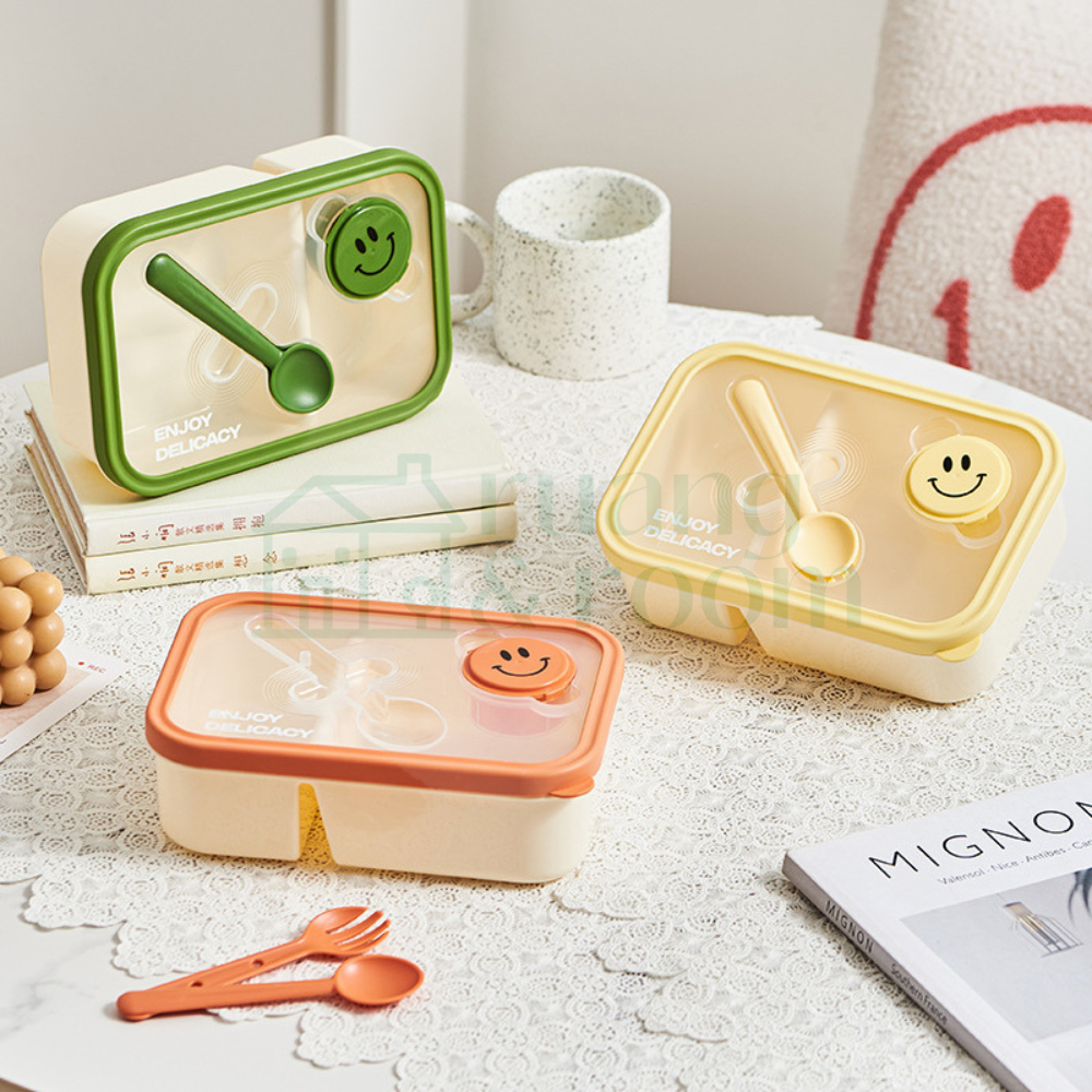 Bento Box Lunch Box with Utensils Meal Box Food Container Tupperware ...