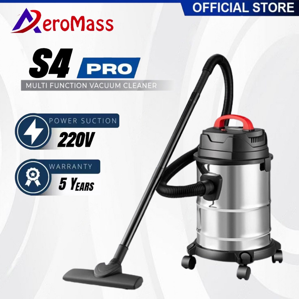 Aeromass Vacuum 3 In 1 Heavy Duty Stainless Steel Vacuum Cleaner Dry ...