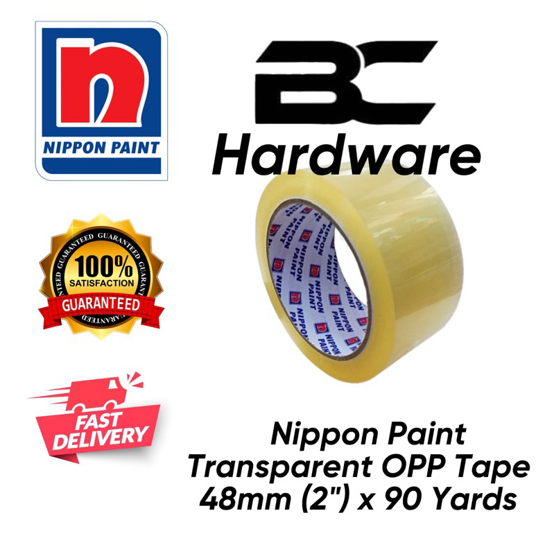 Nippon Paint Transparent OPP Tape 48mm (2") x 90 Yards | Shopee Malaysia