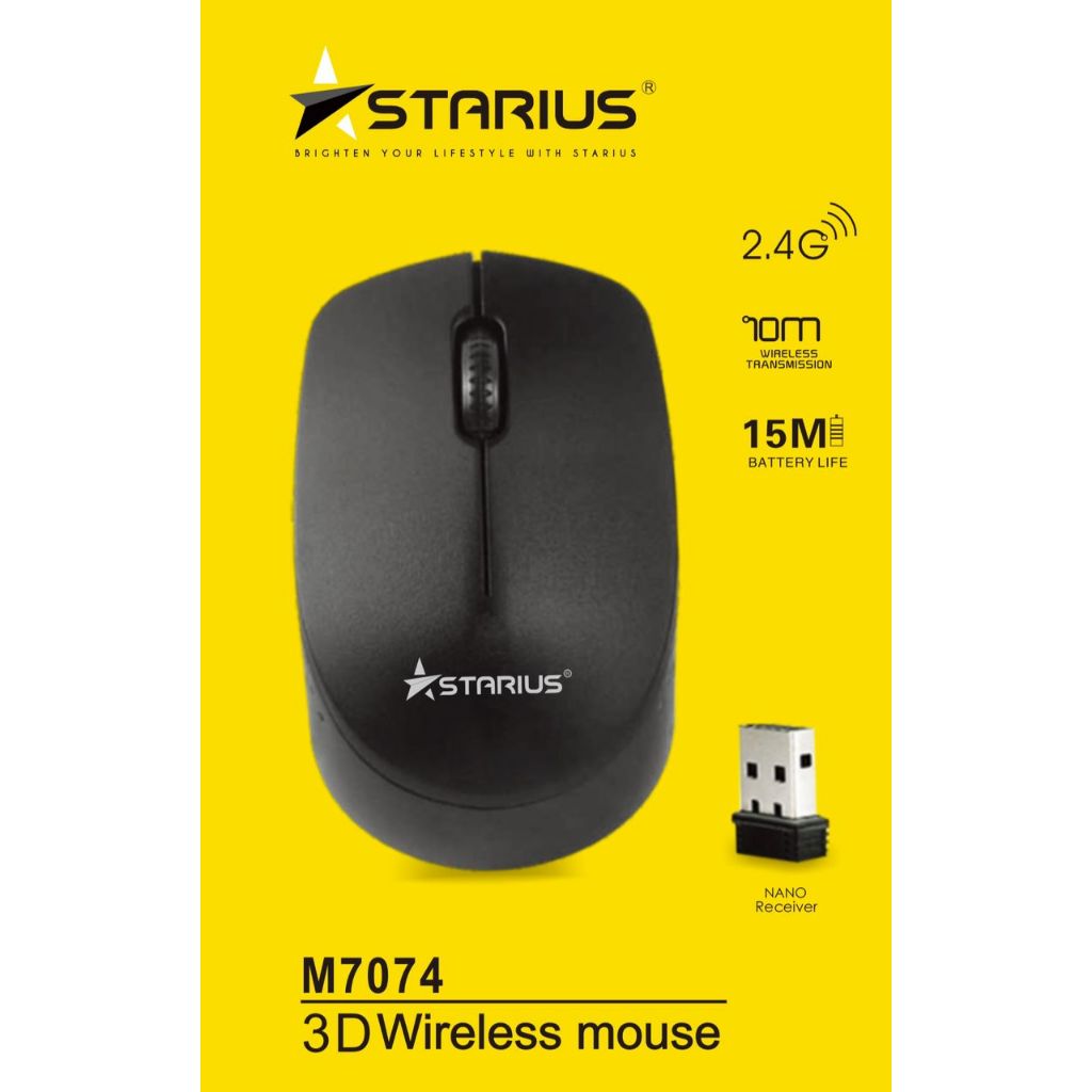 STARIUS 2.4GHz WIRELESS MOUSE M7074 M7076 M7077 M7078 COLLECTION ...