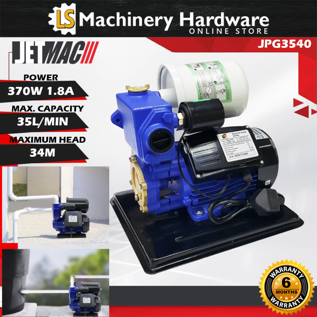 JETMAC JPG3540 370Watt/0.5HP Automatic Electric Water Pump - 6 Months ...