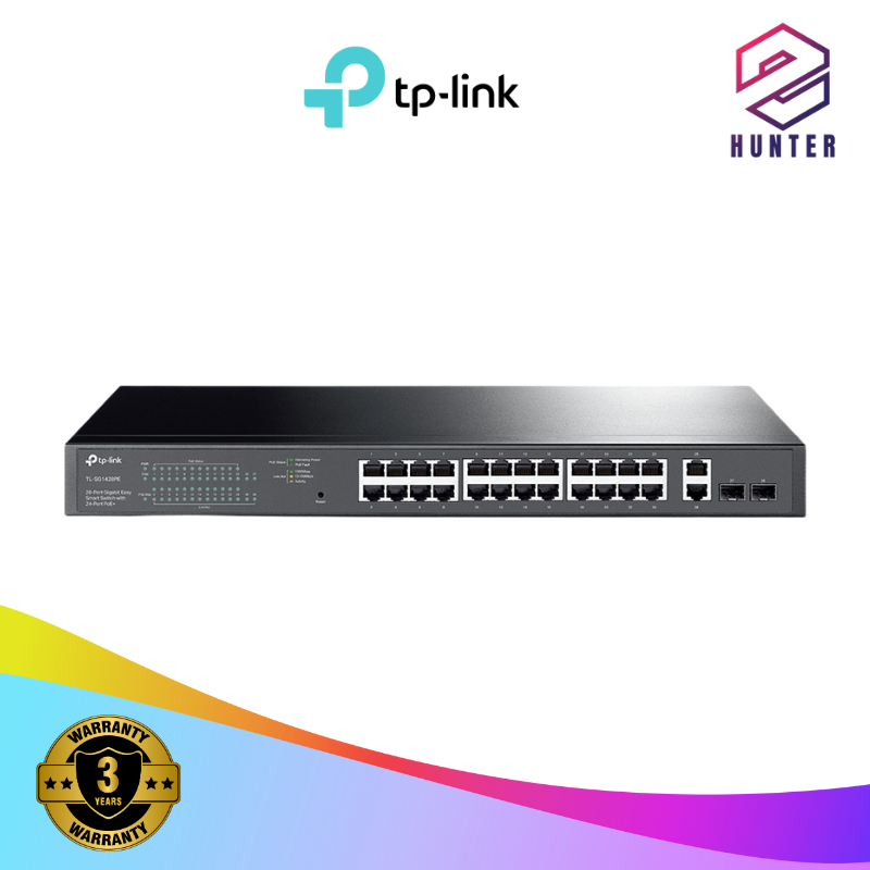 TP-Link TL-SG1428PE 28-Port Gigabit Easy Smart Switch with 24-Port PoE+ ...