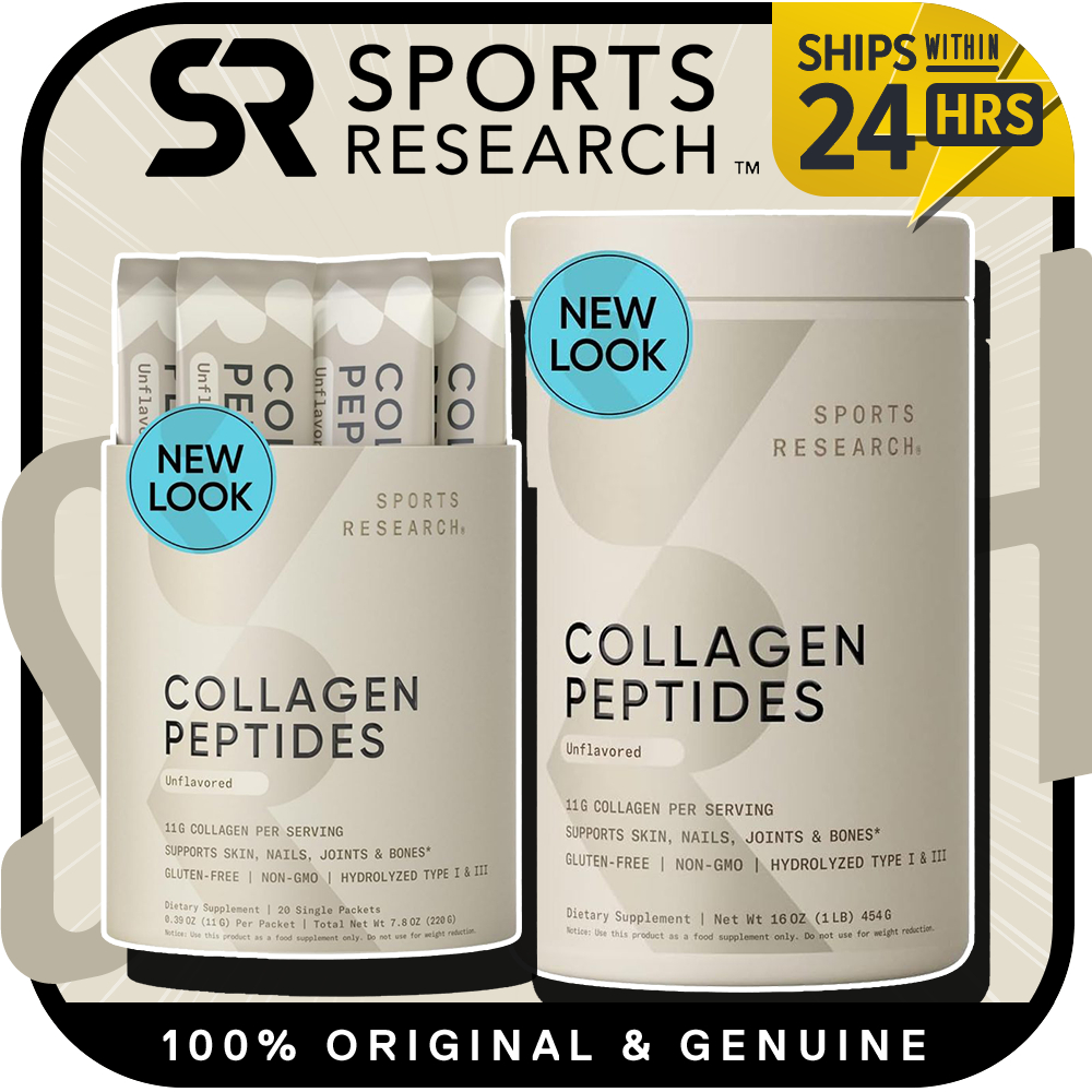 Sports Research Collagen Peptides - Hydrolyzed Type 1 & 3 Collagen ...
