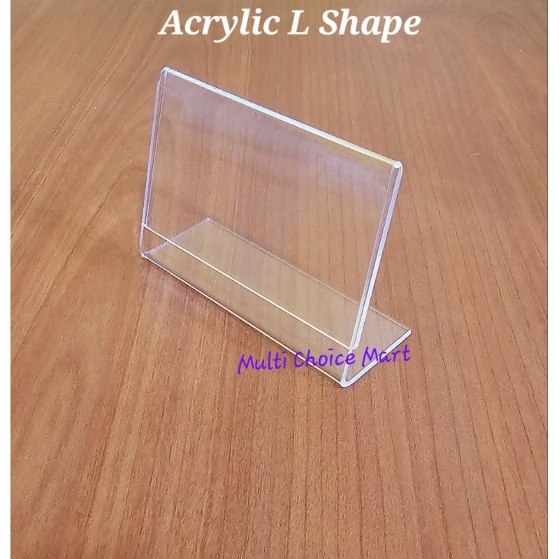 Acrylic Stand L Shape / L Shape Paper Stand / Price Display Stand ...