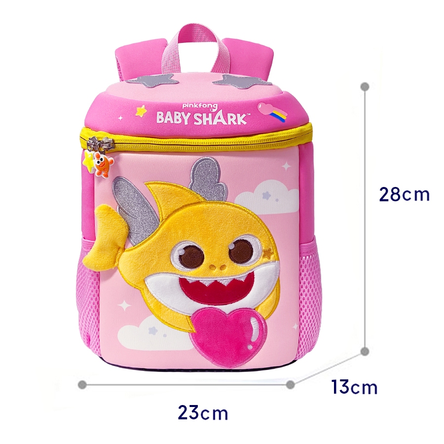 Kidztime Kids Children Baby Shark Design Barrel Backpack Preschool ...
