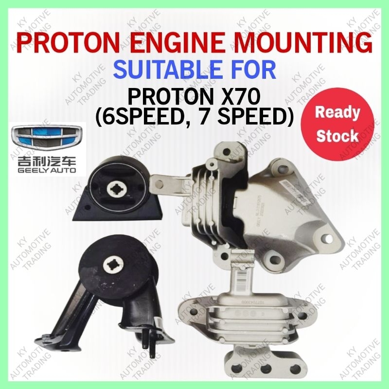 (100% Geely Original) PROTON X70 ENGINE MOUNTING 1 SET (4PCS) 6 SPEED ...
