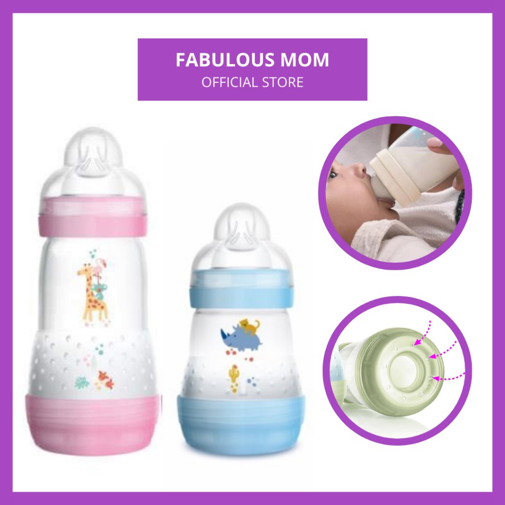 [MAM] Easy Start Anti Colic Feeding Bottle PP Material Bottle 160ml 260ml Single Twin Pack Flat ...