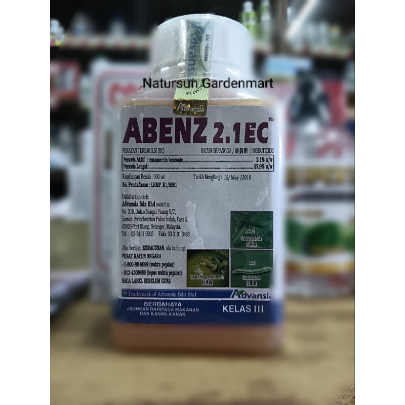 (Serangga) 500ML Abenz 2.1EC/Advansia/Racun Serangga/emamectin benzoate ...