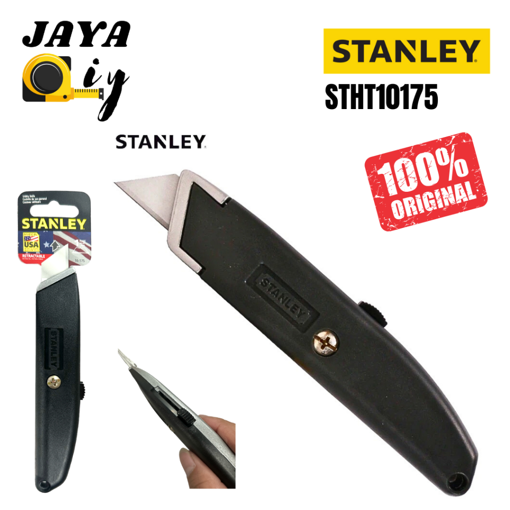 [ORIGINAL] STANLEY 6-1/8" Retractable Utility Knife Cutter (10-175) ( STHT10175 ) pisau jaya diy ...