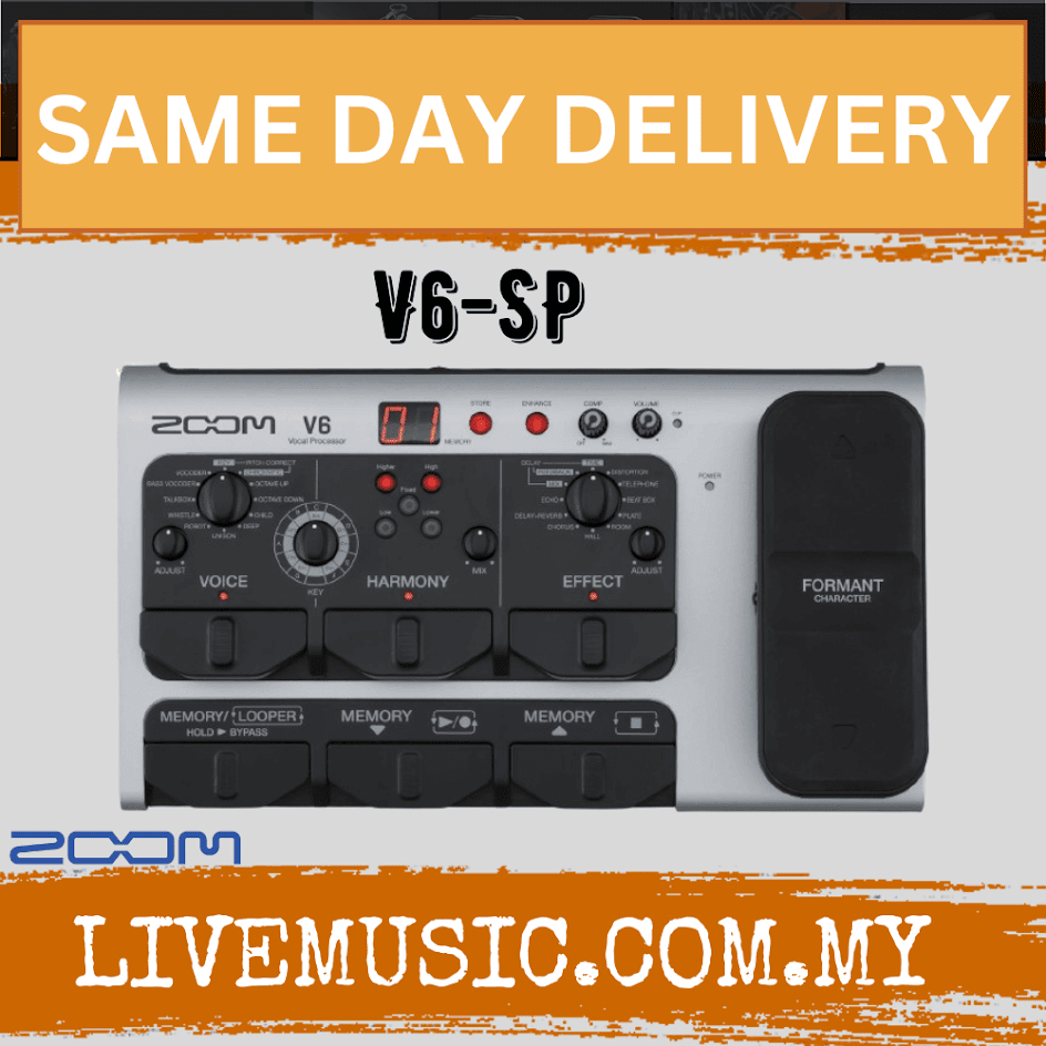 Zoom V6-SP Vocal Effects Processor Pedal With Voice Processing And ...