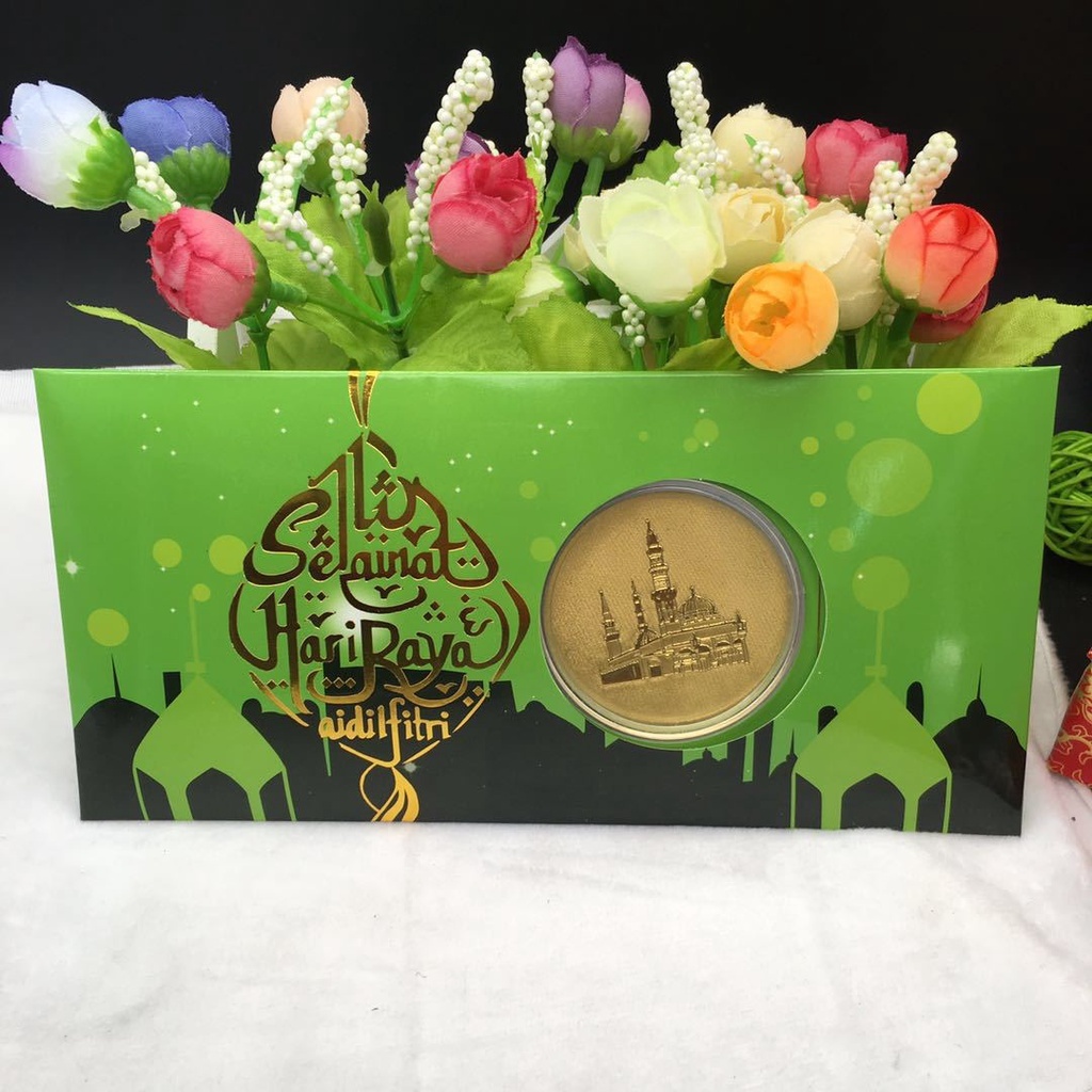 🏠1Pcs Sampul Duit Raya Syiling Foil Emas Ramadan Hari Raya Aidilfitri ...