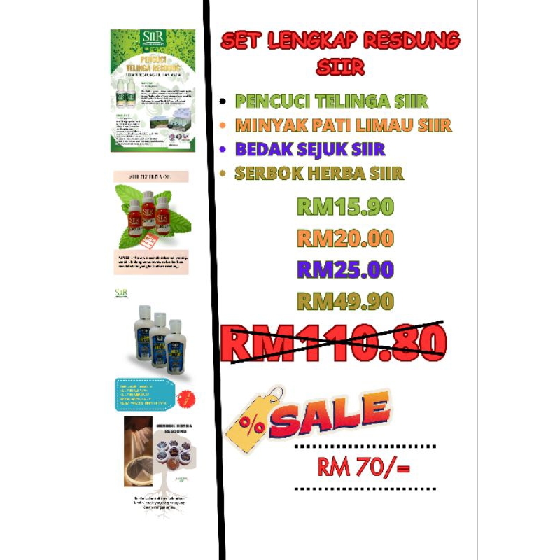 Set Lengkap Rawatan Resdung SIIR. | Shopee Malaysia