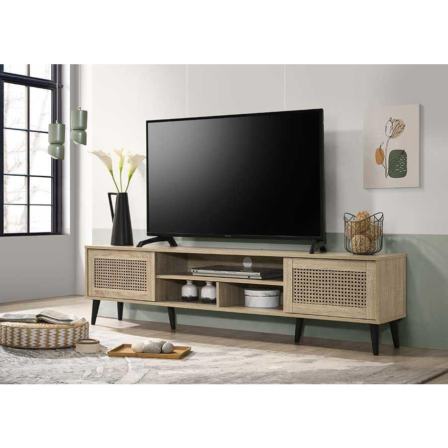 True Home 6ft Rattan TV cabinet console rack / Led Tv Cabinet With ...