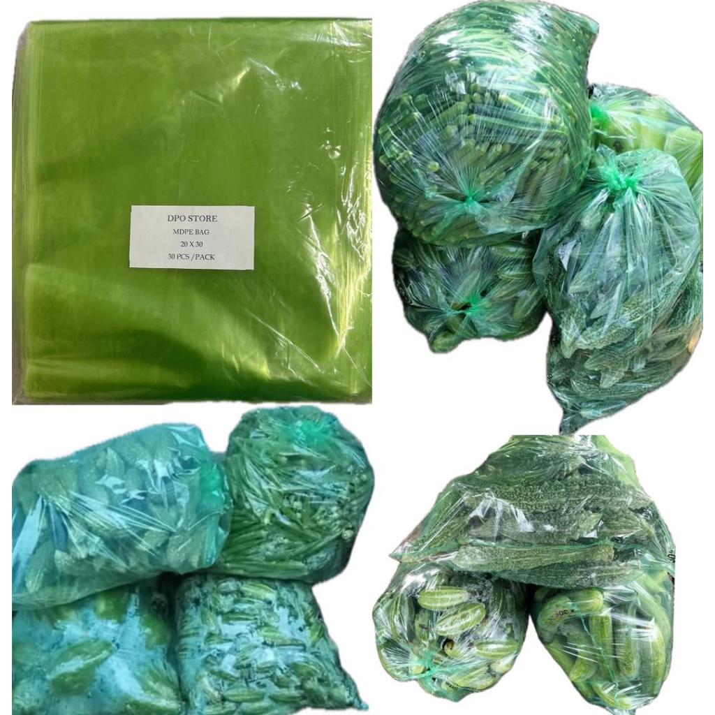 [30 Pcs/Pack] MDPE Green Plastic Bag / Plastik Bag Sayur Hijau/Packing ...