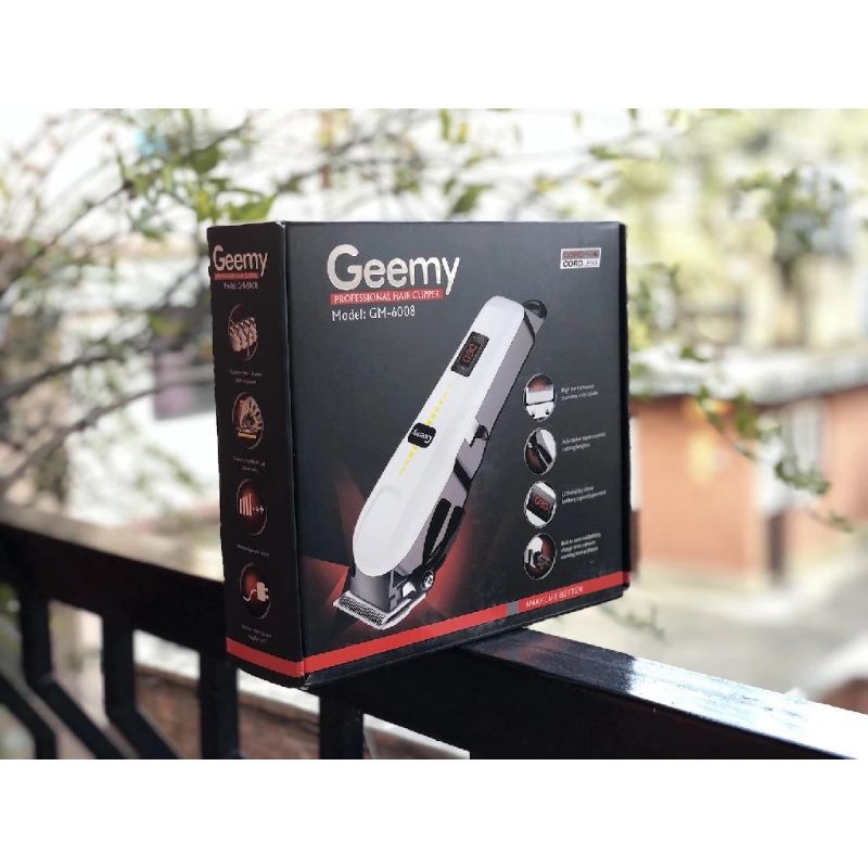 💯 Geemy GM-6008 Rechargeable Trimmer Professional Hair Clipper Free 6 ...