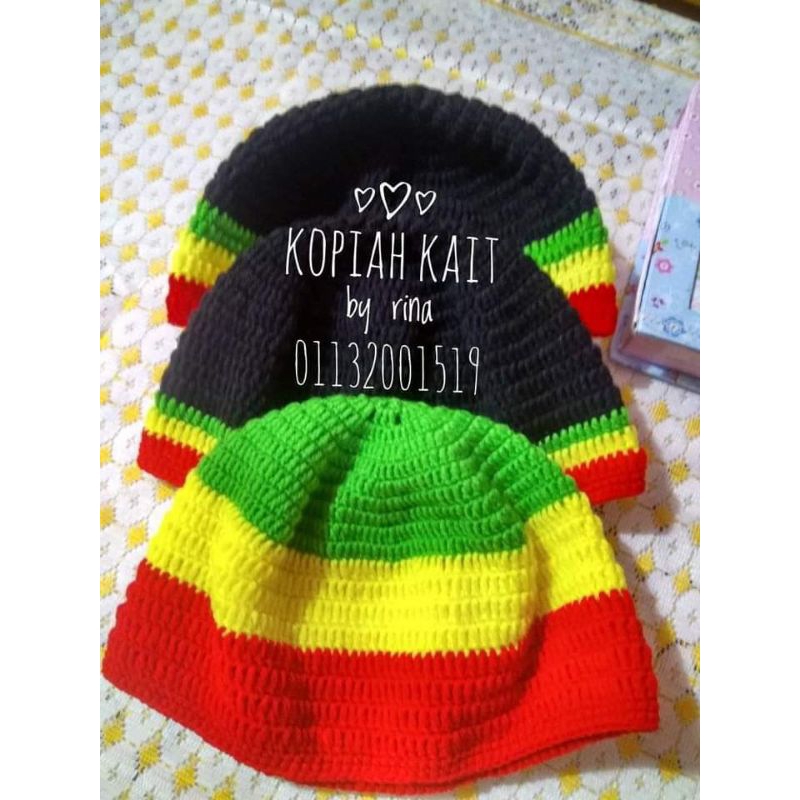 Kopiah Kait Rasta Handmade | Shopee Malaysia