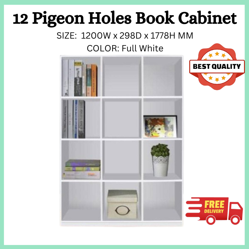 12 Pigeon Holes Cabinet | Book Cabinet | Office Cabinet | Storage ...