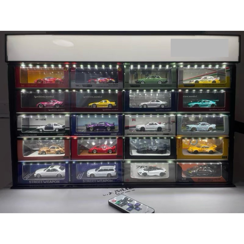 Inno64 / Ignition Model 20 Slot Arcylic Display Rack With LED Lights ...