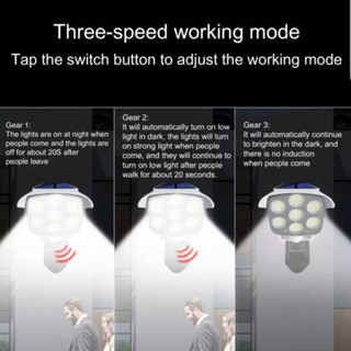 2000W CCTV Design Solar Street Lamp Outdoor Lighting PIR Motion Sensor Lights Solar LED Wall ...