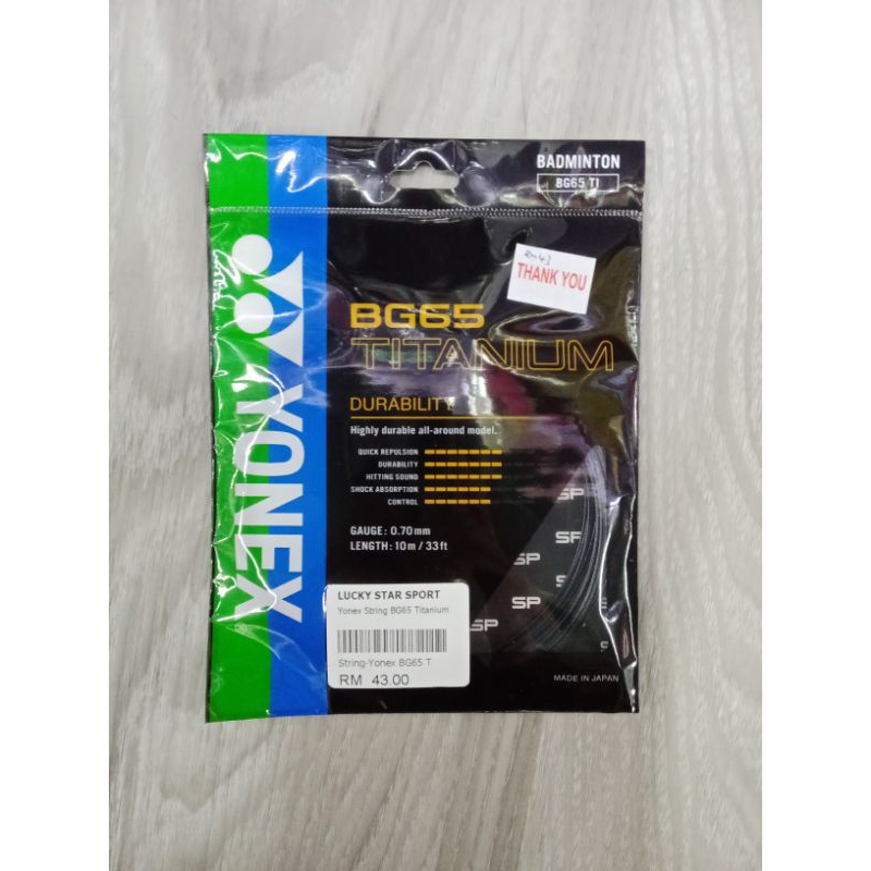 Yonex Badminton string BG65 Titanium | Shopee Malaysia