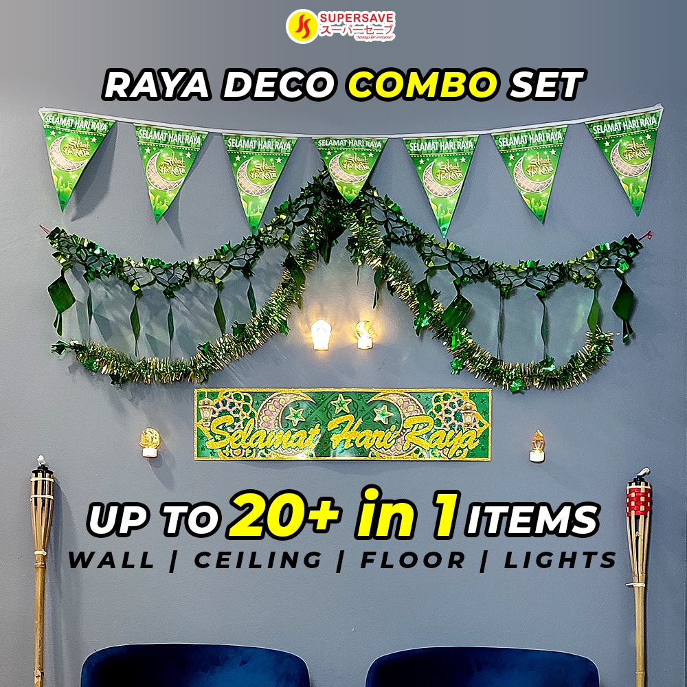 SUPERSAVE Raya 2025 Combo Set Wall Decoration School Office Hiasan Kad ...