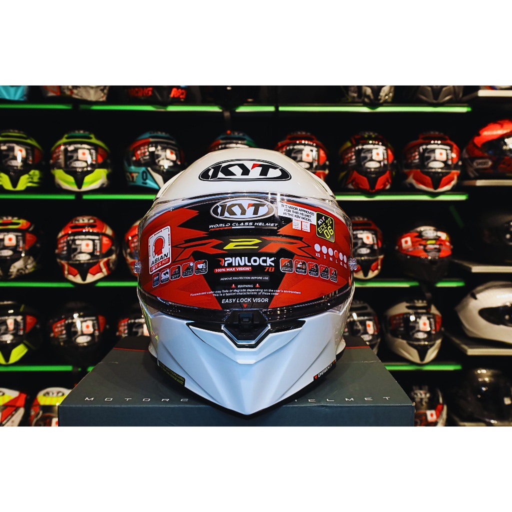 KYT Helmet R2R PRO PLAIN WHITE (L) | Shopee Malaysia