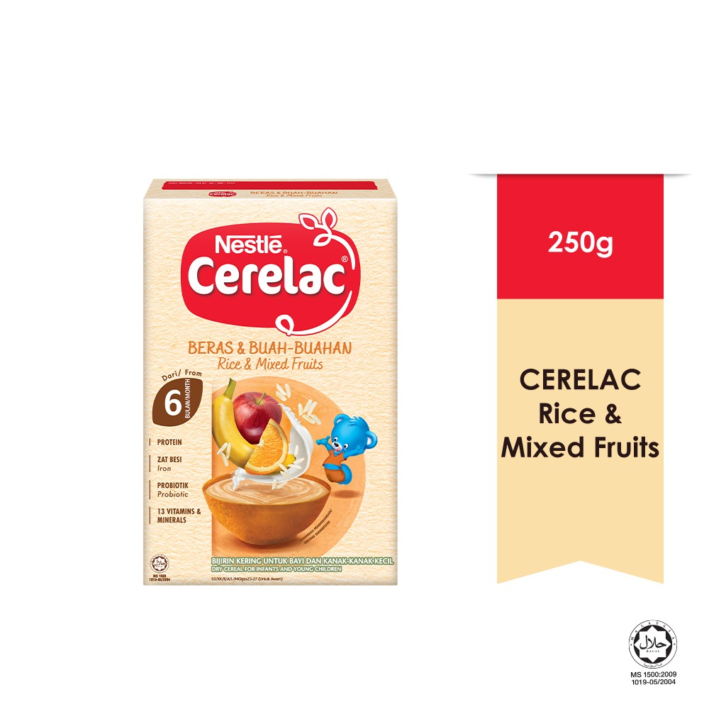Nestle Cerelac Infant Cereals - Rice & Mixed Fruits (250g) | Shopee ...