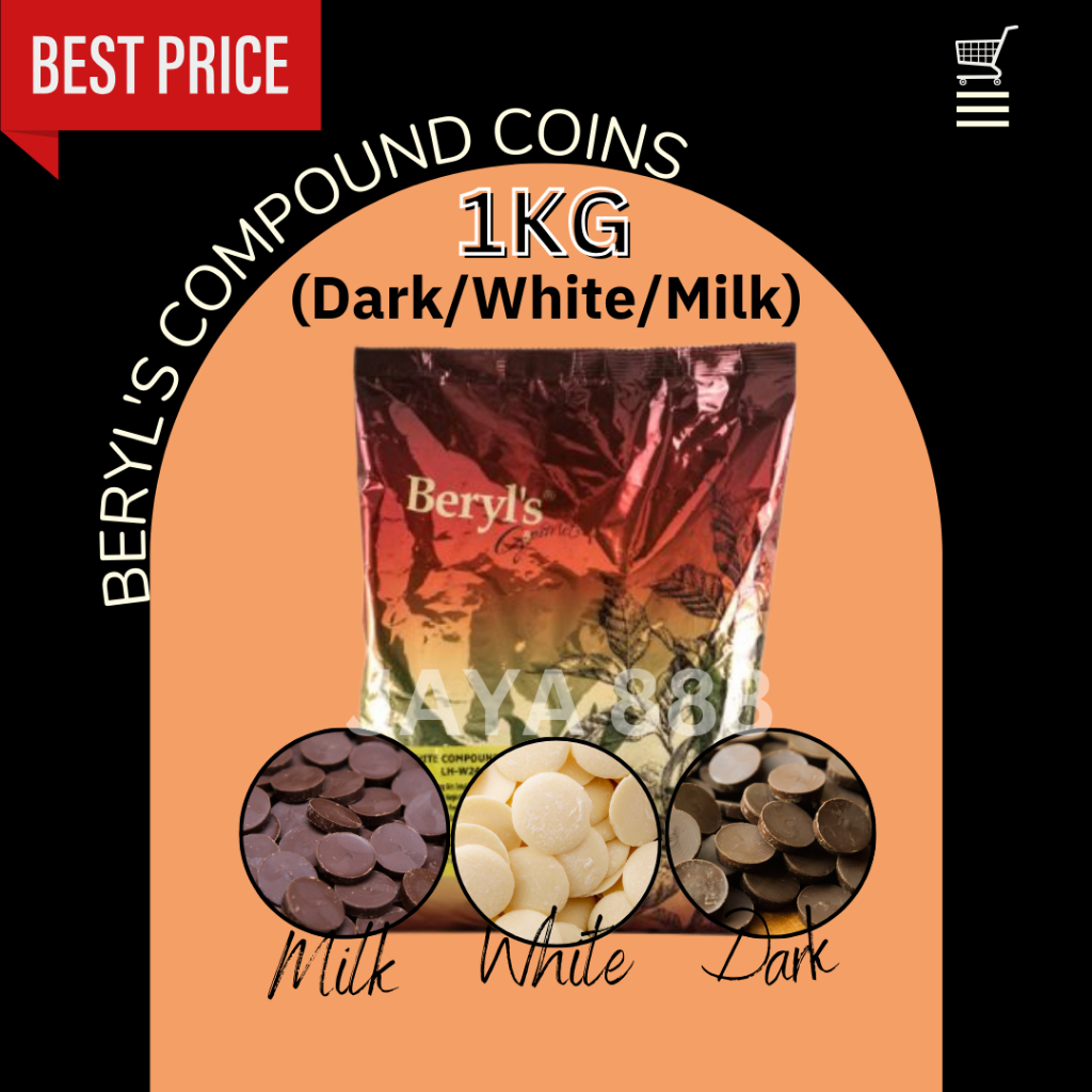 (1.5KG) BERYLS Chocolate MURAH Beryl's Compound Coins (Dark/ White ...