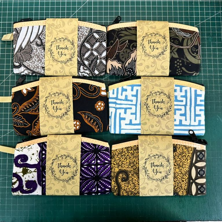 Cenderahati Batik Dompet Zip Bank syiling Saiz 16.5 cm dgn plastik ...