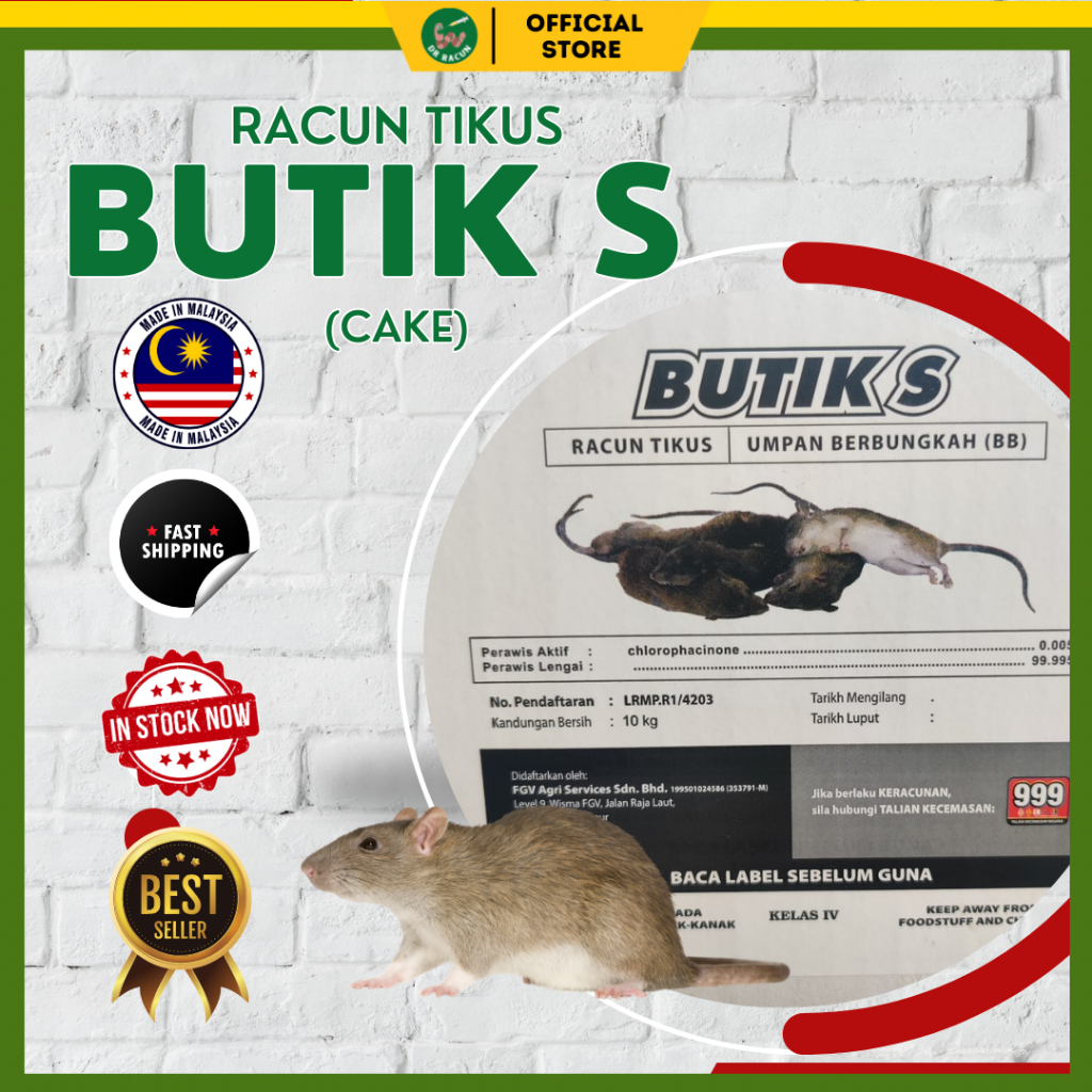 Rat Poison Butik S Cake 10kg racun tikus rumah kebun dapur kedai makan ...