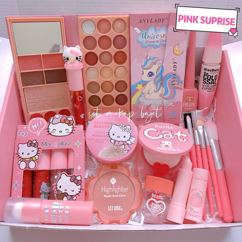 PINK SUPRISE MAKEUP BOX 😍😘 SET MAKEUP SUPRISE BOX 🩷🩷 SET MAKEUP HADIAH ...