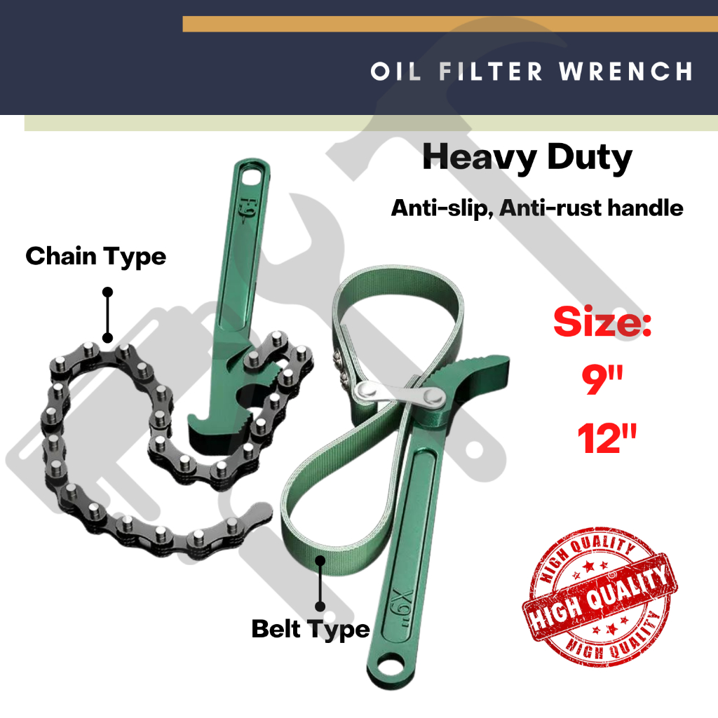 9" 12" 225MM 300MM Oil Filter Chain Wrench | Oil Filter Opener | Pipe ...