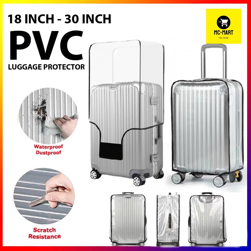 Waterproof Transparent PVC Luggage Cover Protector (18"-30" Inch ...