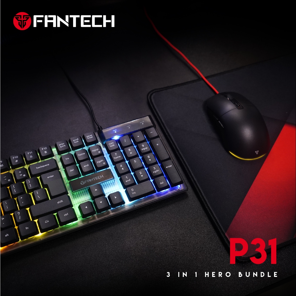 FANTECH P31 3 IN 1 HERO BUNDLE Gaming Keyboard and Mouse | Shopee Malaysia