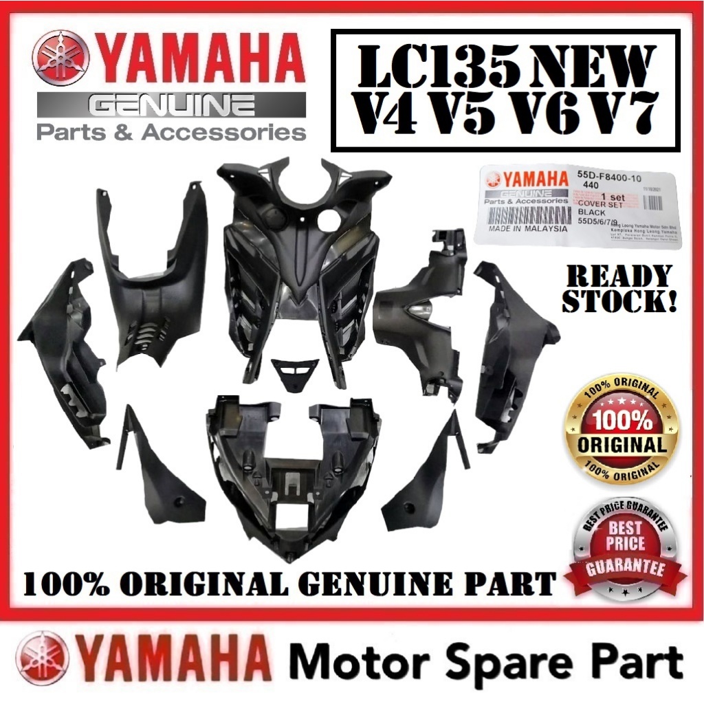 100% ORIGINAL LC135 V4 FULL SET INNER 0 55D-F8400-10 Y15ZR V2 NEW V4 V5 V6 V7 V8 BLACK COVER ...