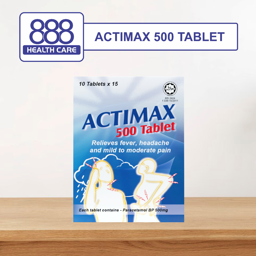 ACTIMAX 500 PARACETAMOL TABLET 15X10'S | Shopee Malaysia