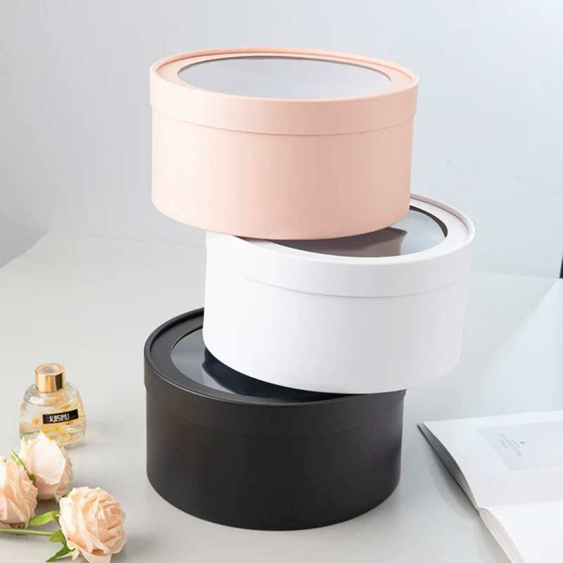 LDP [25.5*13cm] Round Window Flower Box/ Gift Box 开窗圆花盒礼盒 [Lawson de ...