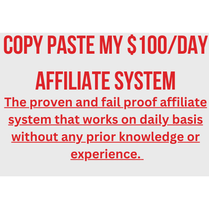 2024 Copy Paste my $100/Day Affiliate system and make sales daily by ...