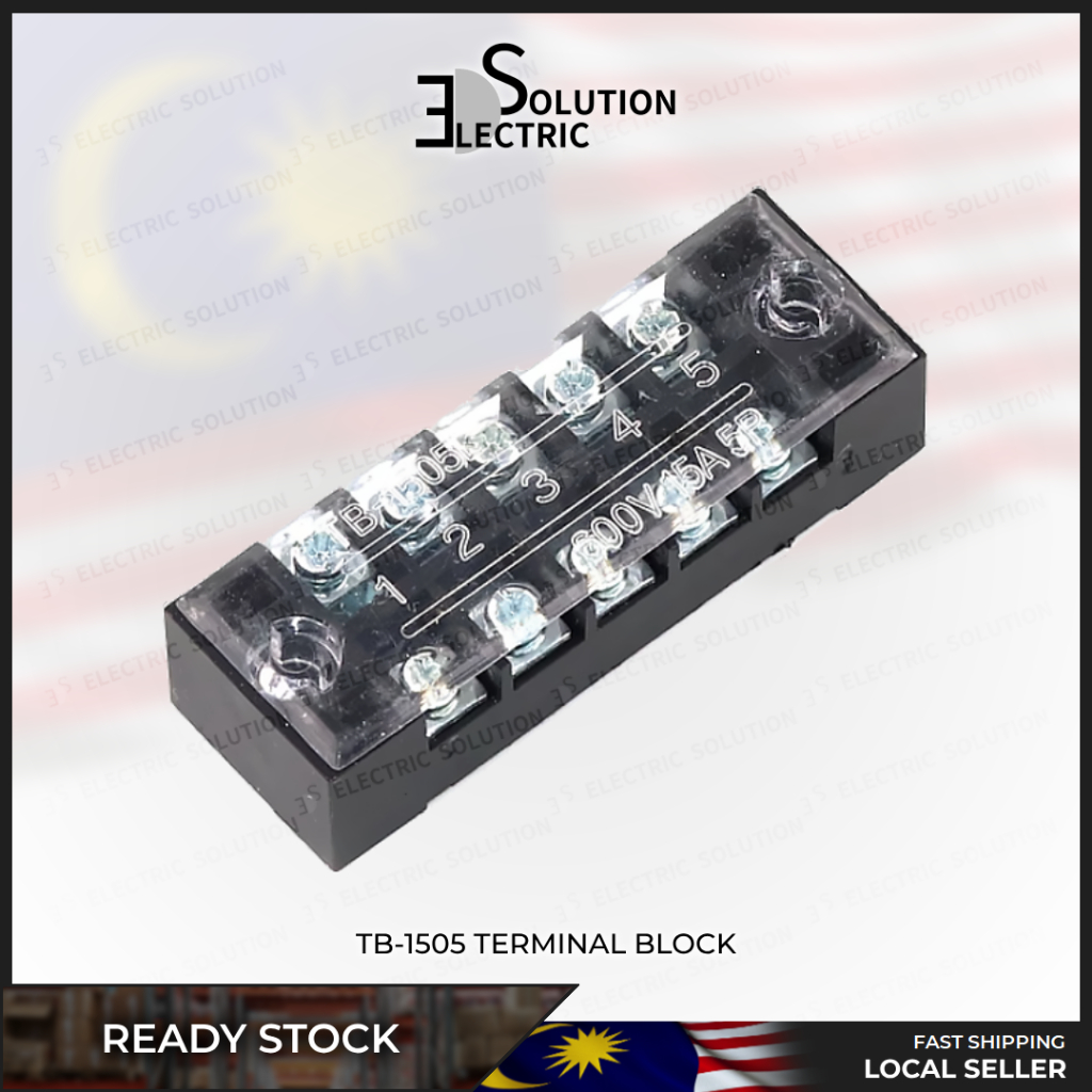 𝗕𝗢𝗥𝗢𝗡𝗚 🔥 TB-1505 TERMINAL BLOCK CABLE CONNECTOR WIRE CONTACT BLOCK ...