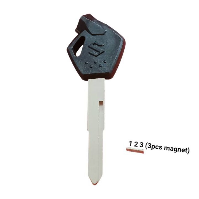 suzuki shogun single line key blade with 3pcs magnet (penutup cover ...