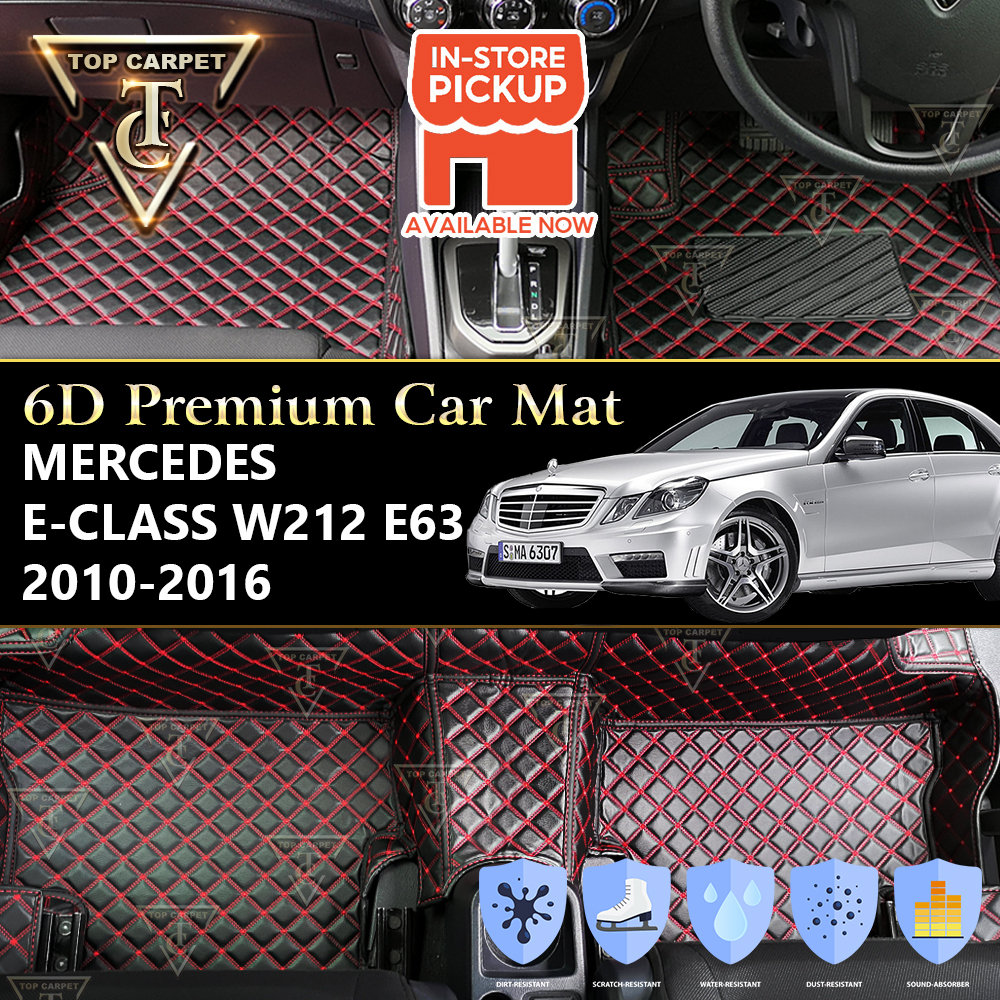 MERCEDES E-CLASS W212 E63 (2010- 2016)6D PU Leather Car Carpet VIP Car ...